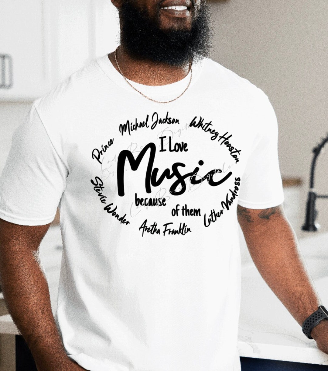I Love Music Because of Them Aretha Whitney MJ Prince Luther Stevie Svg ...