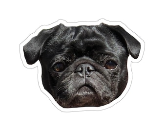 Black Pug Stickers - Etsy