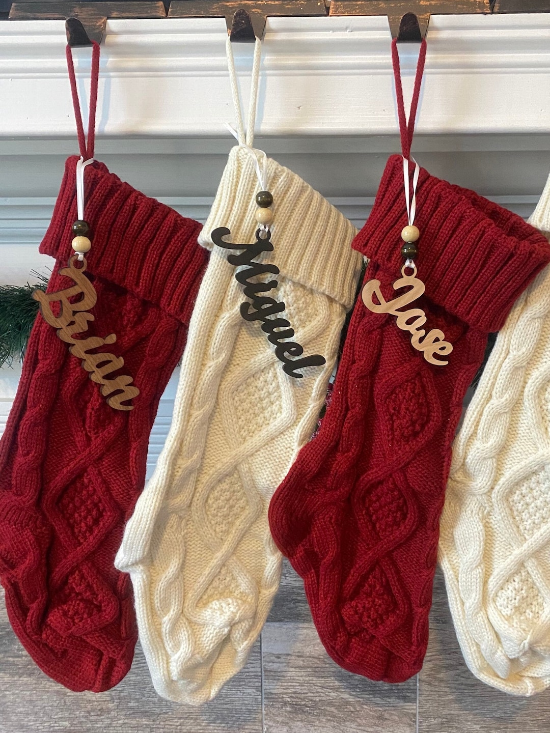 Personalized Names for Christmas Stockings, Presents Name Tags ...