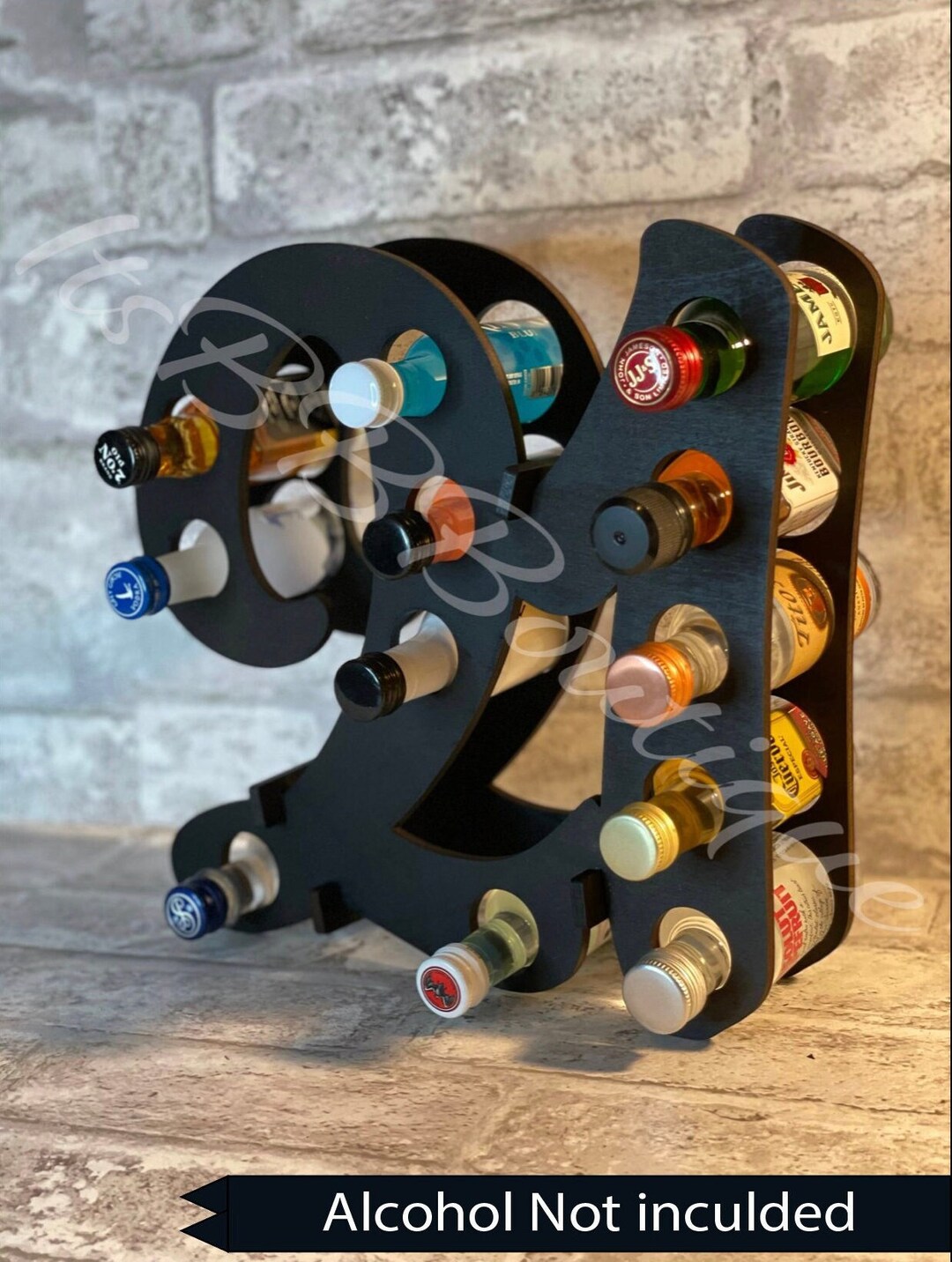 21st Birthday Shot Stand, 21st Birthday Gift, Mini Liquor Bottle Stand ...