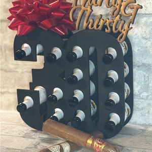 30th Birthday Shot Stand, 30th Birthday Gift, Mini Liquor Bottle Stand ...