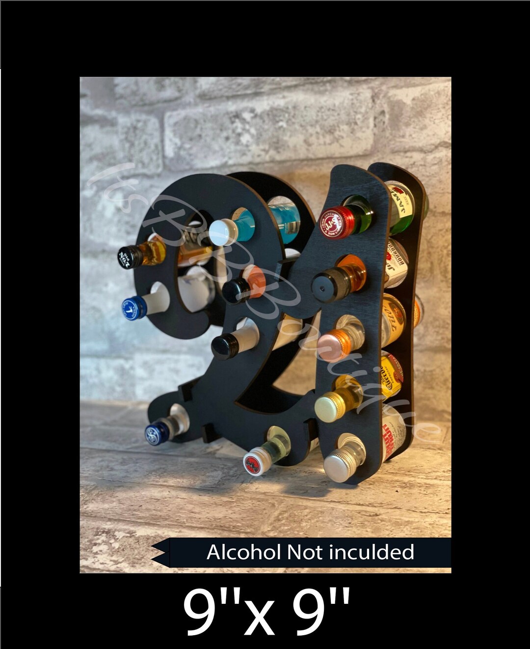 21st Birthday Shot Stand, 21st Birthday Gift, Mini Liquor Bottle Stand ...