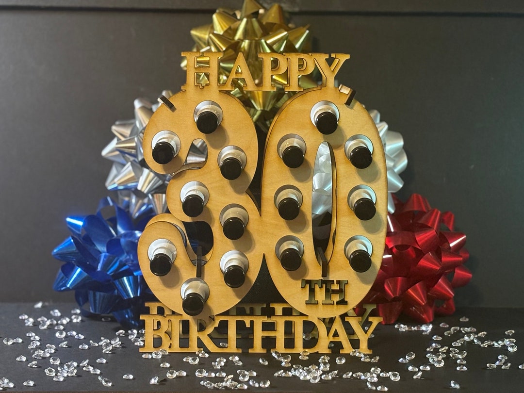 Happy 30th Birthday Shot Stand, 30th Birthday Gift, Mini Liquor Bottle ...
