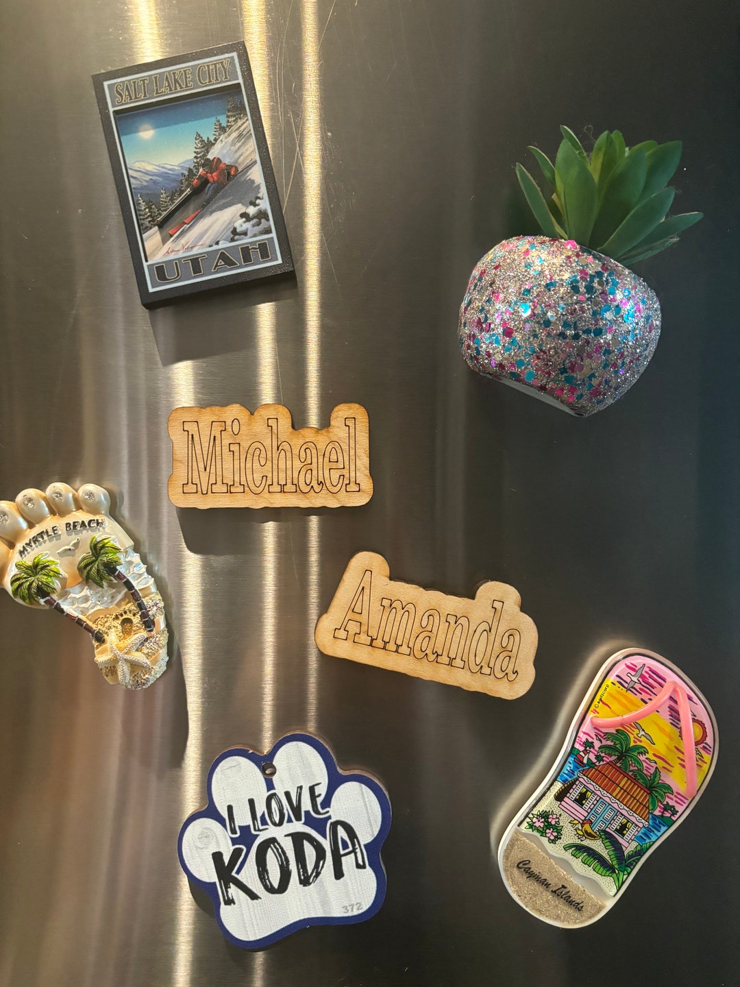 Personalized Name Refrigerator Magnets // Name Tags // Cute Gift ...