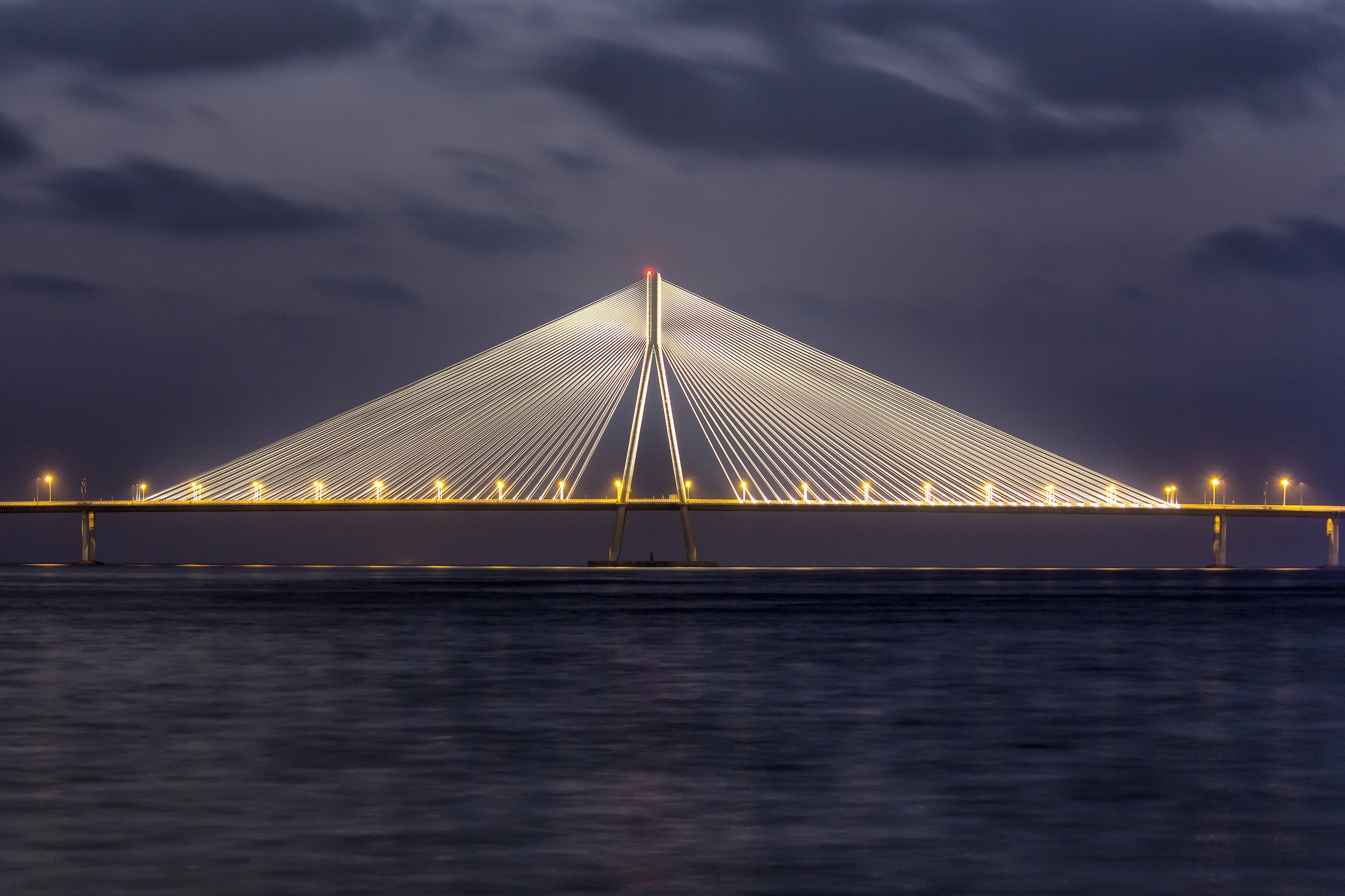 Mumbai's Bandra Worli Sea Link Photo at Night | Etsy