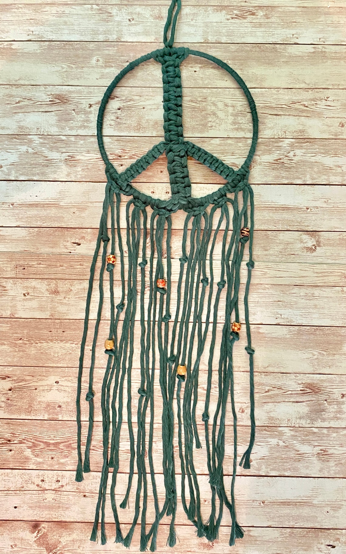 Macrame Peace Sign Hippie Decor Boho Home Decor Peace Sign - Etsy