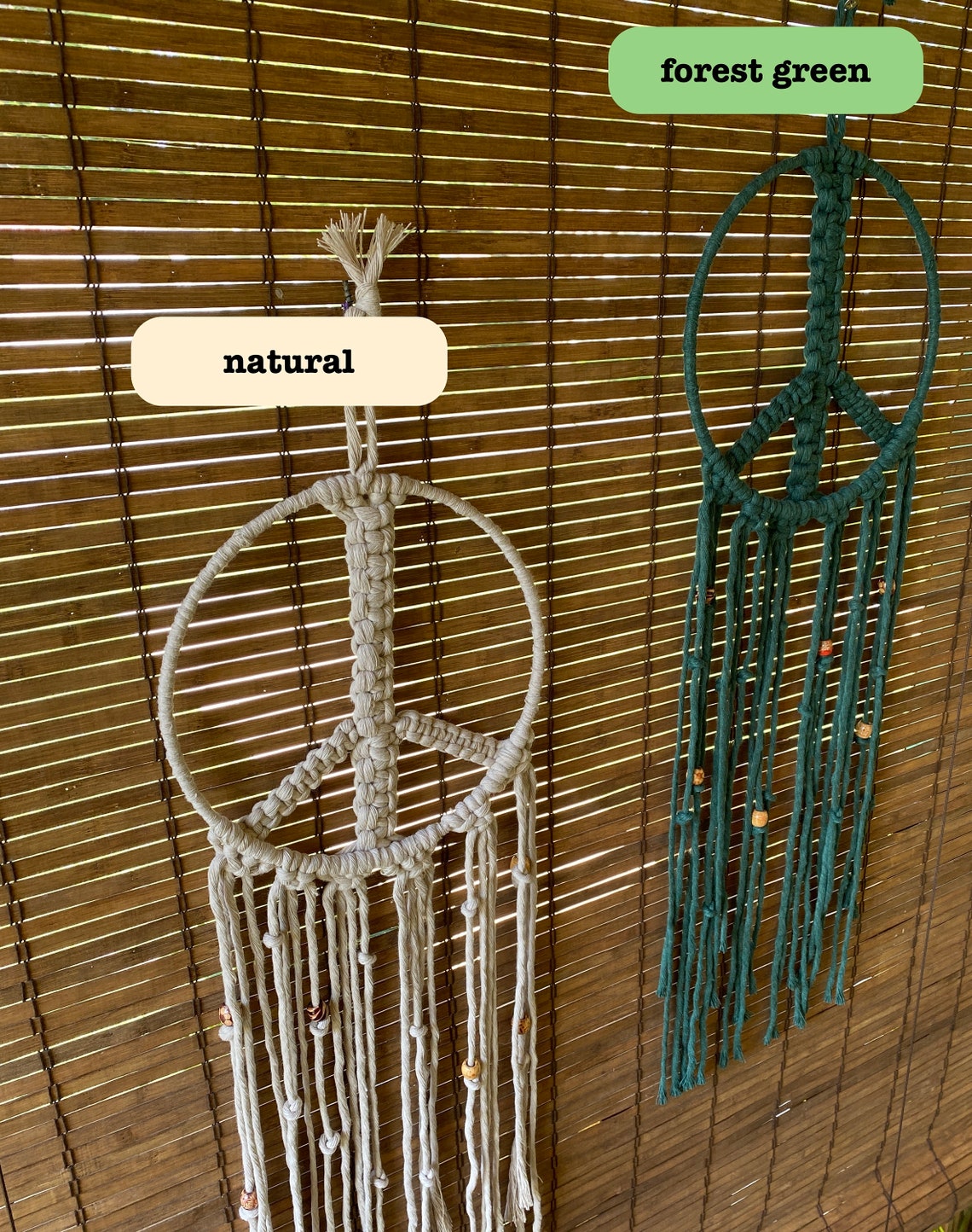 Macrame Peace Sign Hippie Decor Boho Home Decor Peace Sign - Etsy