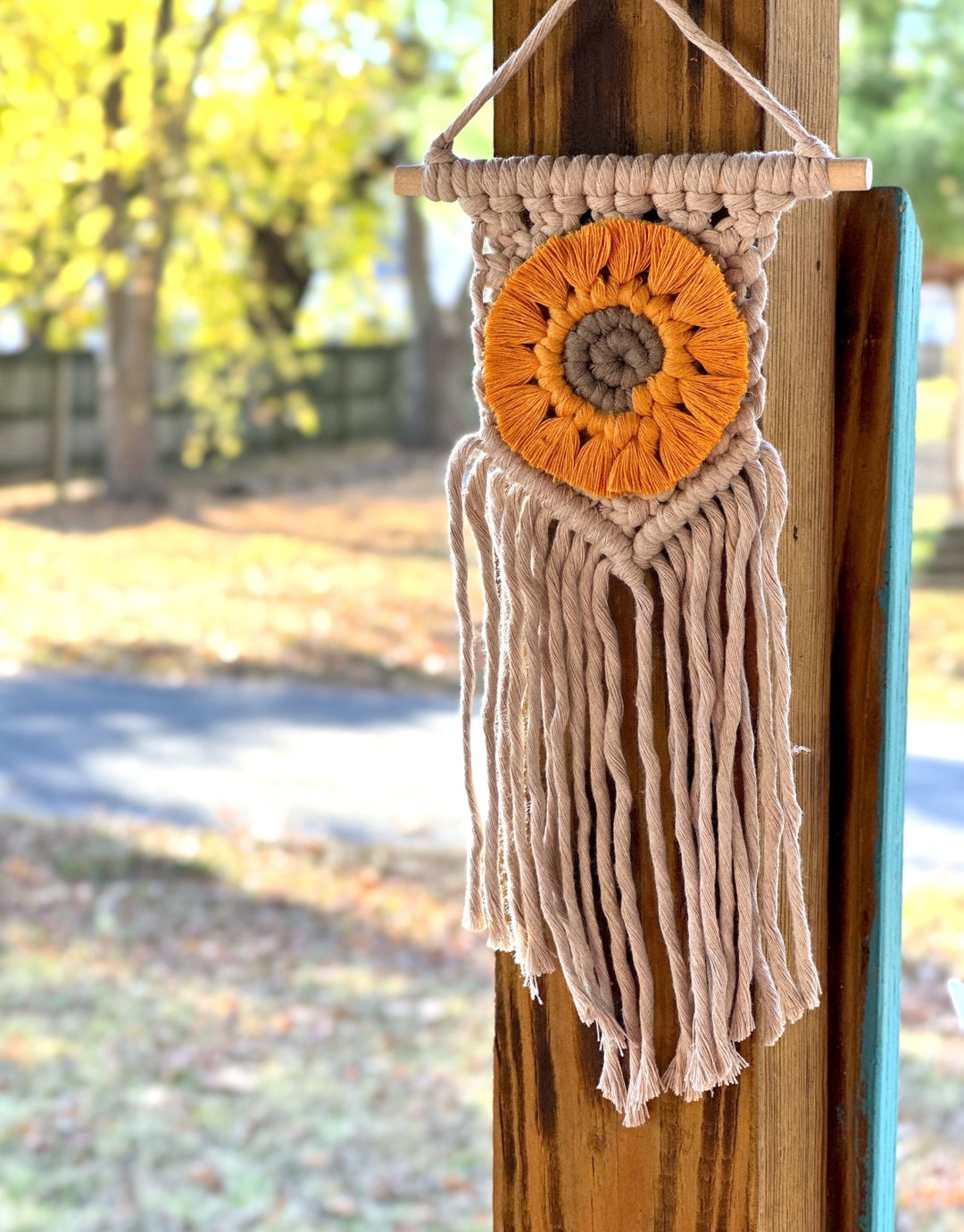 Sunflower Wall Art, Boho Home Decor, Sunflower Wall Decor, Macrame Wall ...