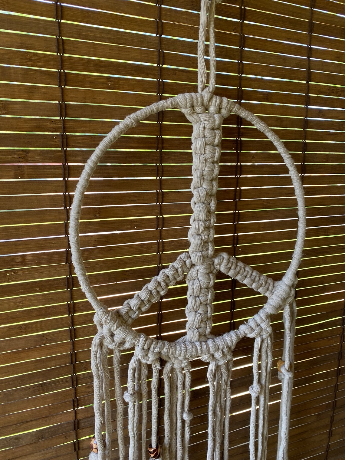 Macrame Peace Sign Hippie Decor Boho Home Decor Peace Sign - Etsy