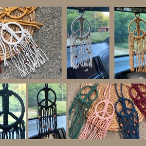 Boho Car Decor, Hippie Car Decor for Women, Car Coasters, Rear View ...