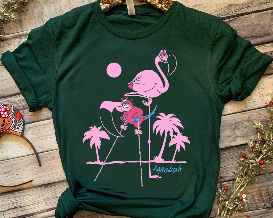 Disney Aladdin Funny Iago Flamingo Costume Shirt, Magic Kingdom ...