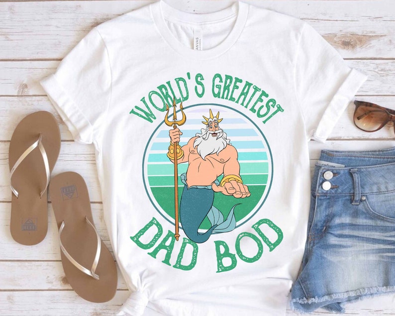 Disney Little Mermaid Triton World's Greatest Dad Bod - Etsy