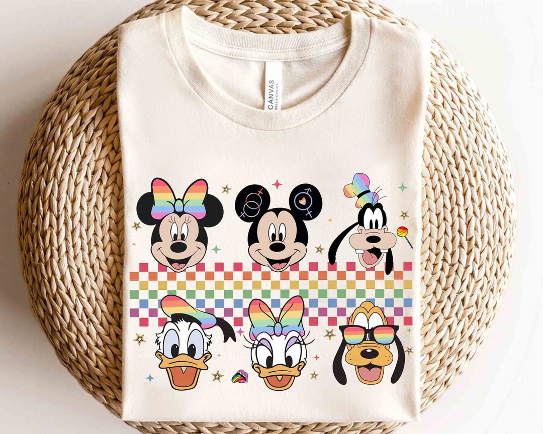Cute Mickey Mouse and Friends Head Pride Month 2024 LGBT Shirt, Disney ...