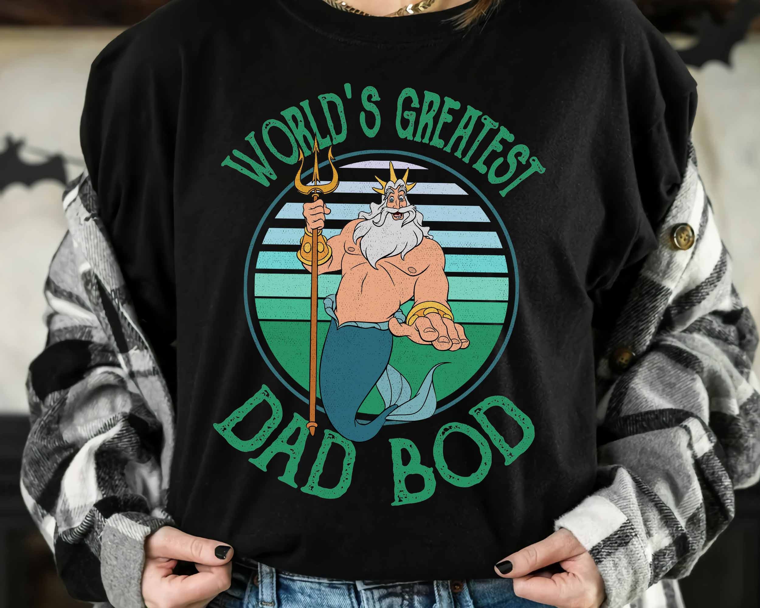 Disney Little Mermaid Triton World's Greatest Dad Bod - Etsy