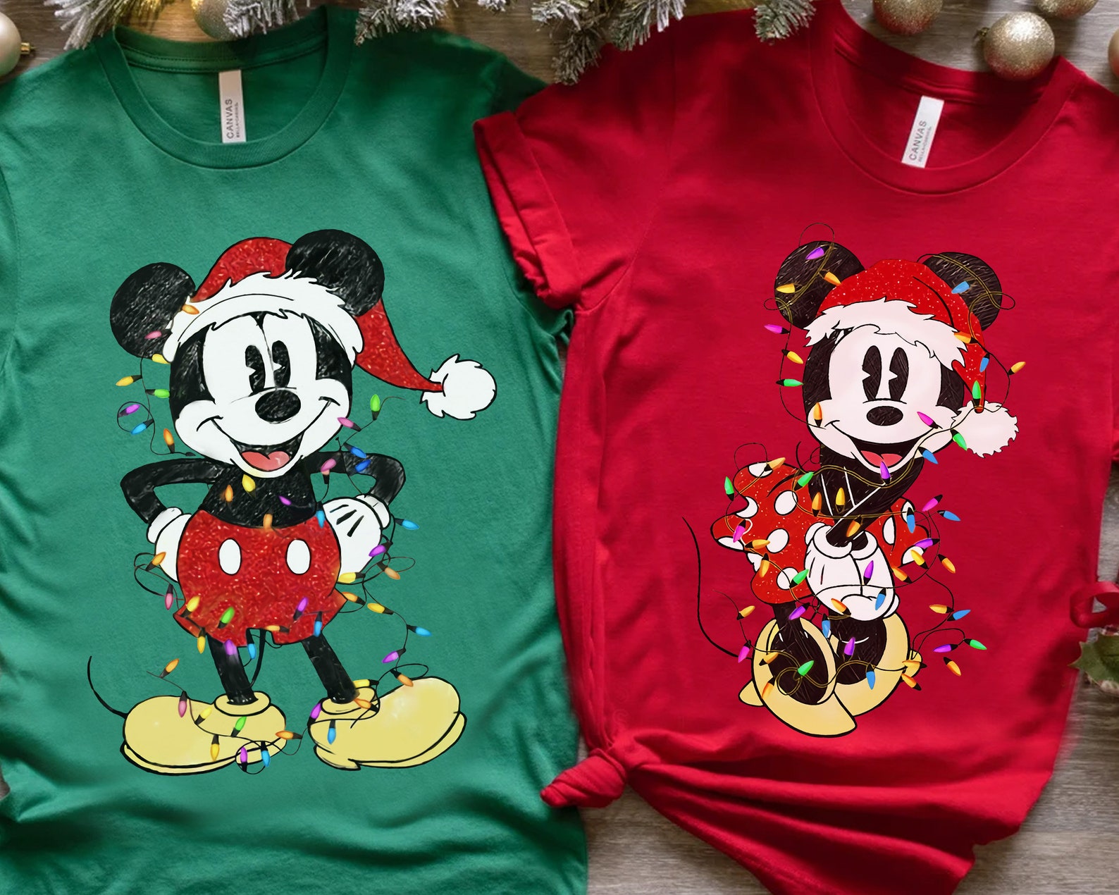 Mickey Mouse Christmas Lights Shirt Mickey's Very Merry - Etsy