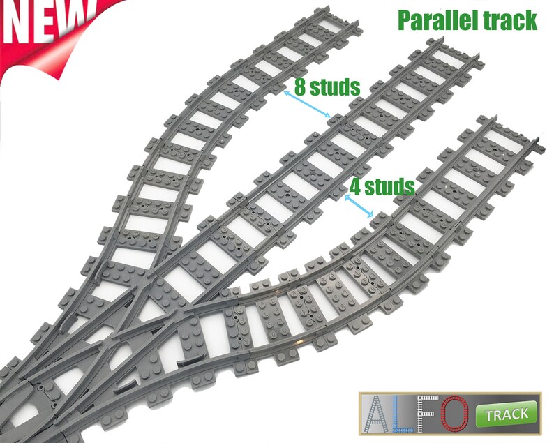 ALFO Track - Switch 3-1 + Rails for LEGO CITY Train - 3D Printed ...