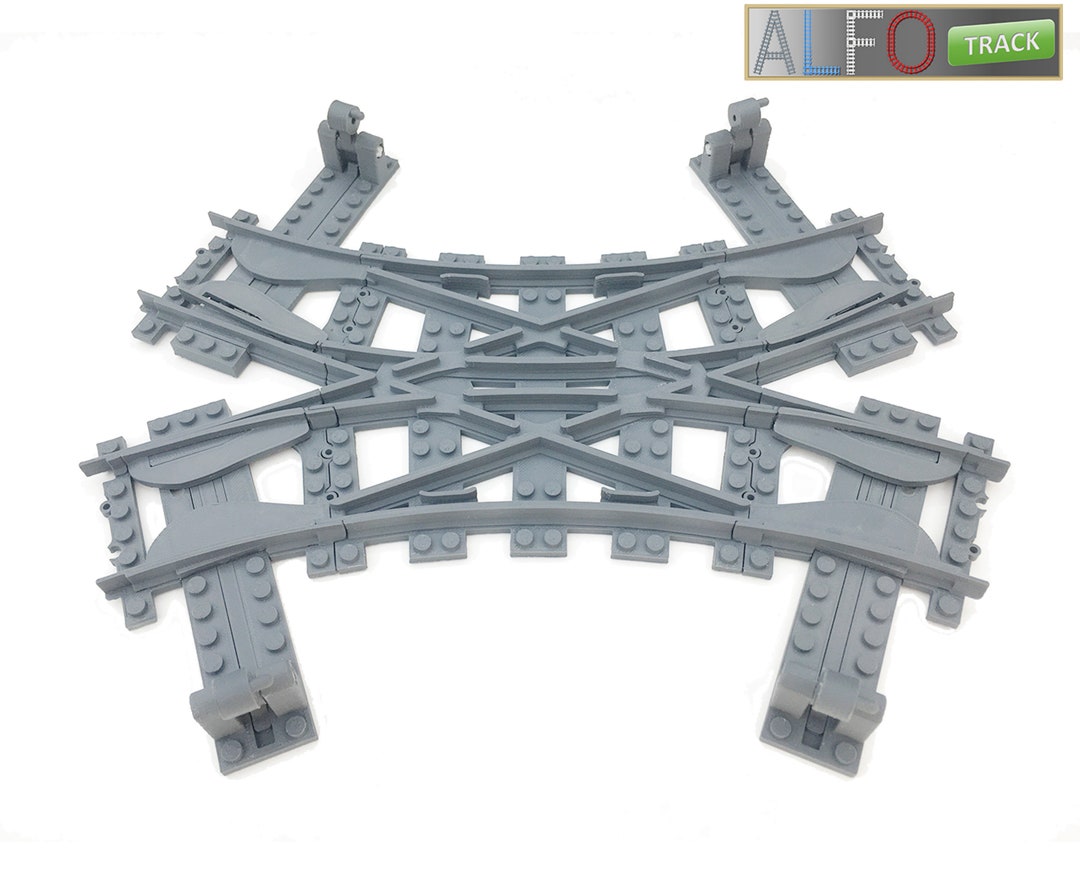 ALFO Track Switch 2-2 for LEGO CITY Train Double Curve R40 3D Printed ...