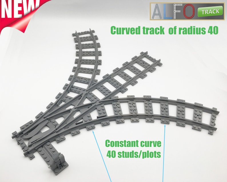 ALFO Track - Switch 3-1 + Rails for LEGO CITY Train - 3D Printed ...