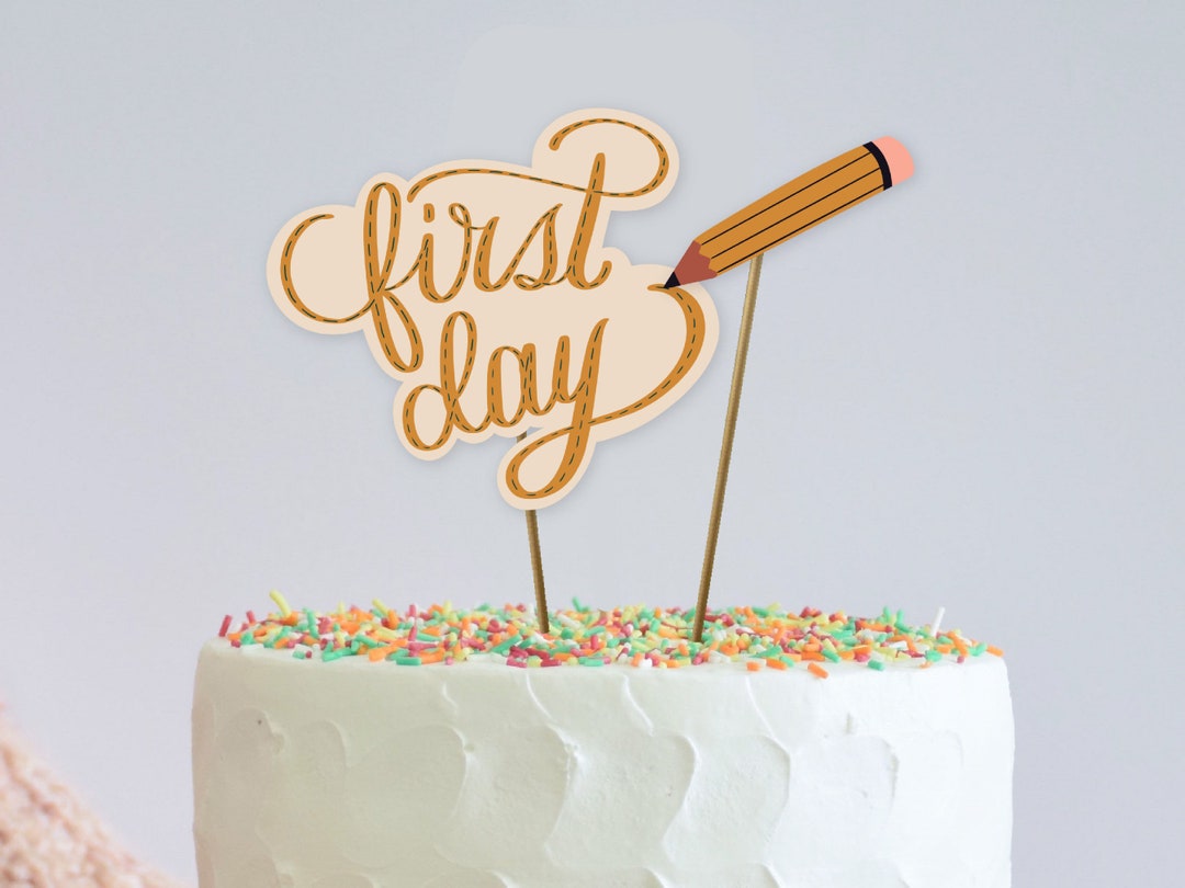 Back to School Cake Topper Printable Digital DIY Cake Topper - Etsy