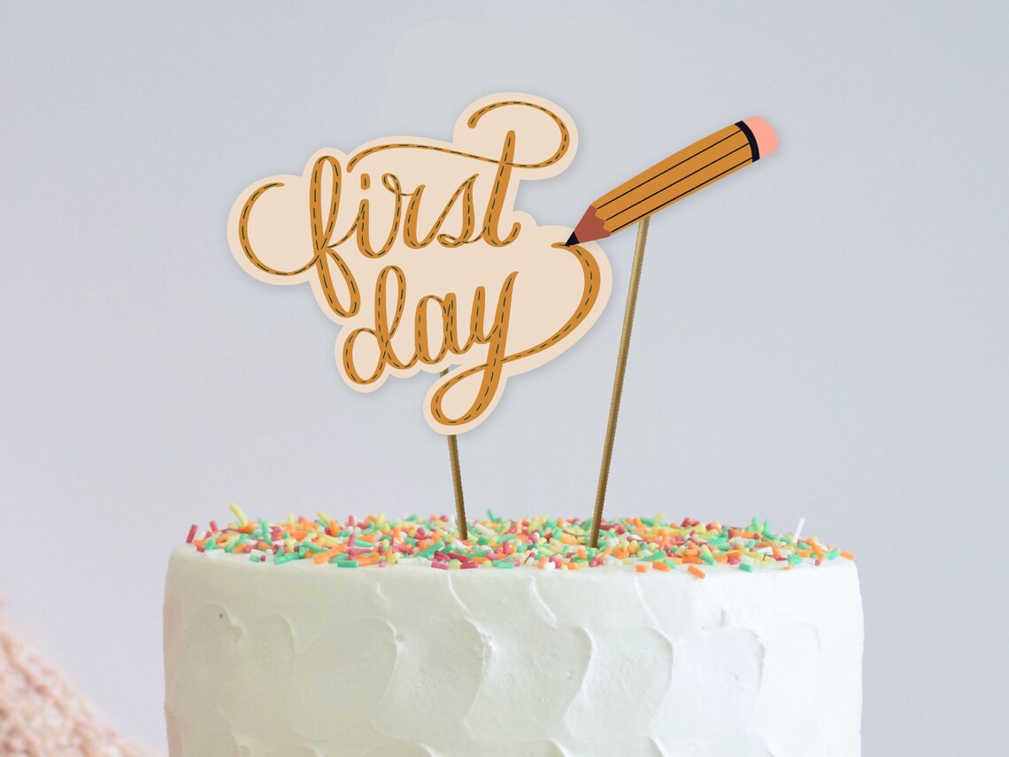 Back to School Cake Topper Printable Digital DIY Cake Topper - Etsy