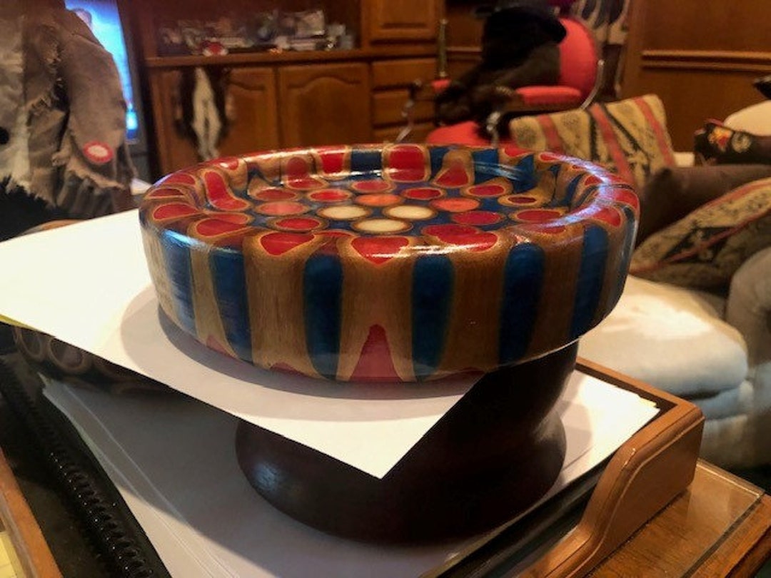 Unique Bamboo/resin Bowl - Etsy