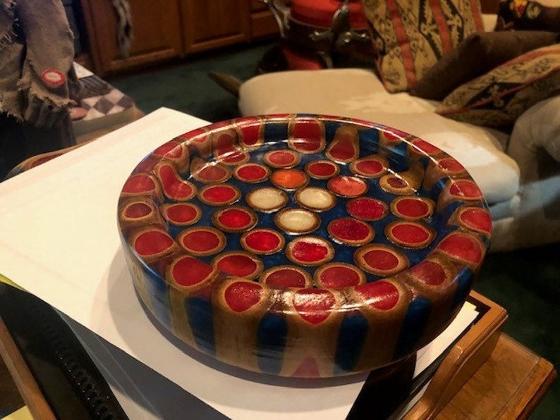 Unique Bamboo/resin Bowl - Etsy