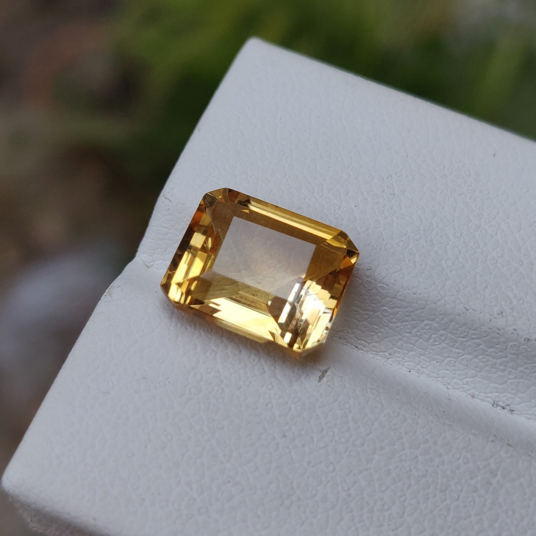 Natural Citrine Octagon Shape Cut Loose Gemstone, Emerald Cut Yellow ...