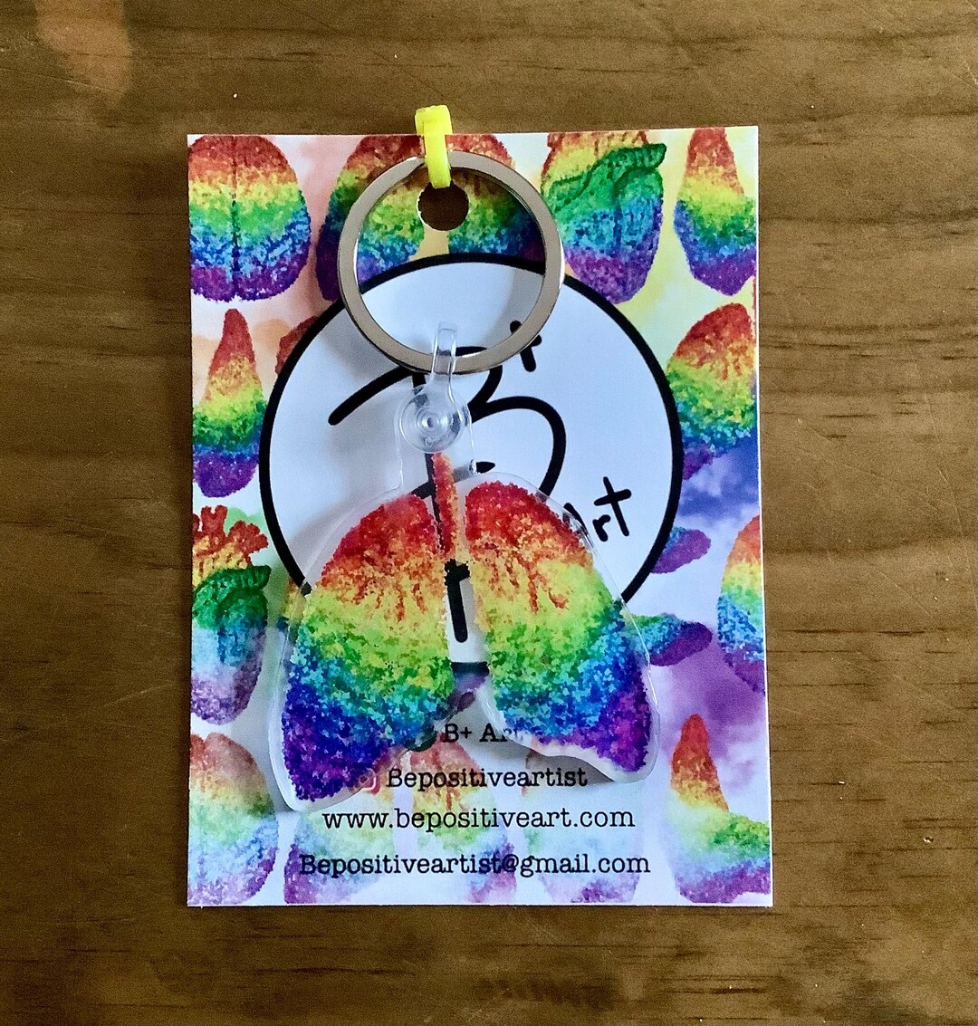 Created in Colour Lung Keychain - Etsy