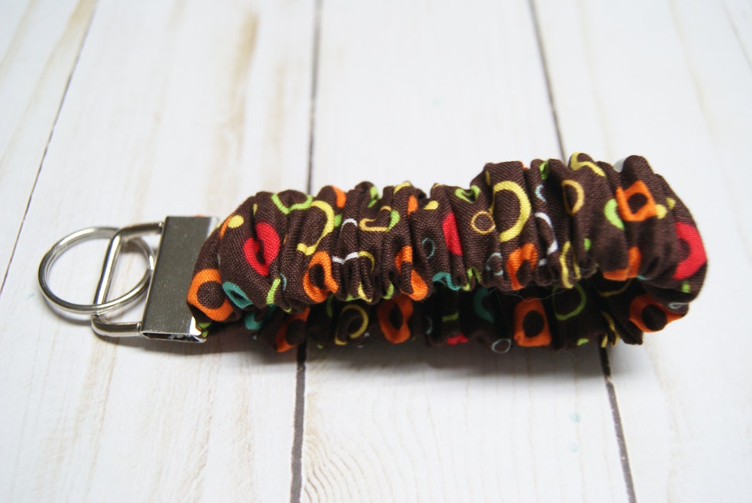 Colored Cereal Key Fob/scrunchie Keychain/color Circles Scrunchie Key ...