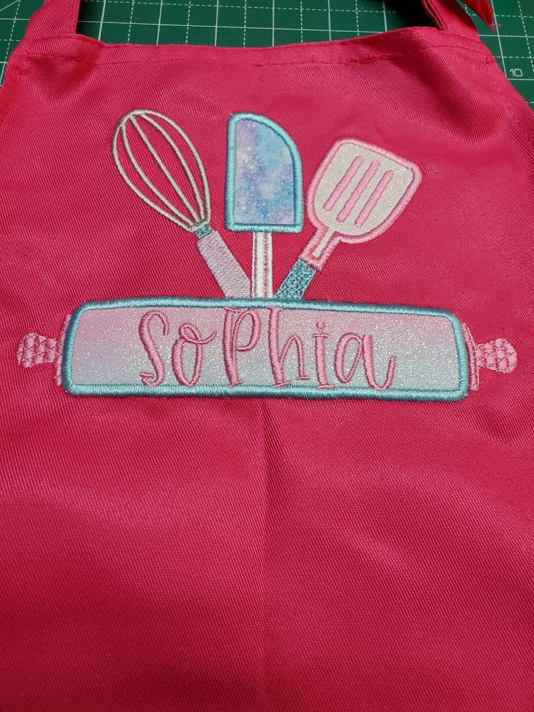 Personalized Kids Aprons/embroidered Kids Aprons/chef Aprons - Etsy