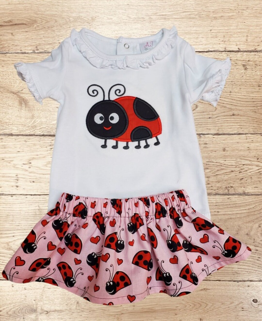 Ladybug Shirt and Skirt Set/ladybug Shirt/ladybug Birthday Outfit ...