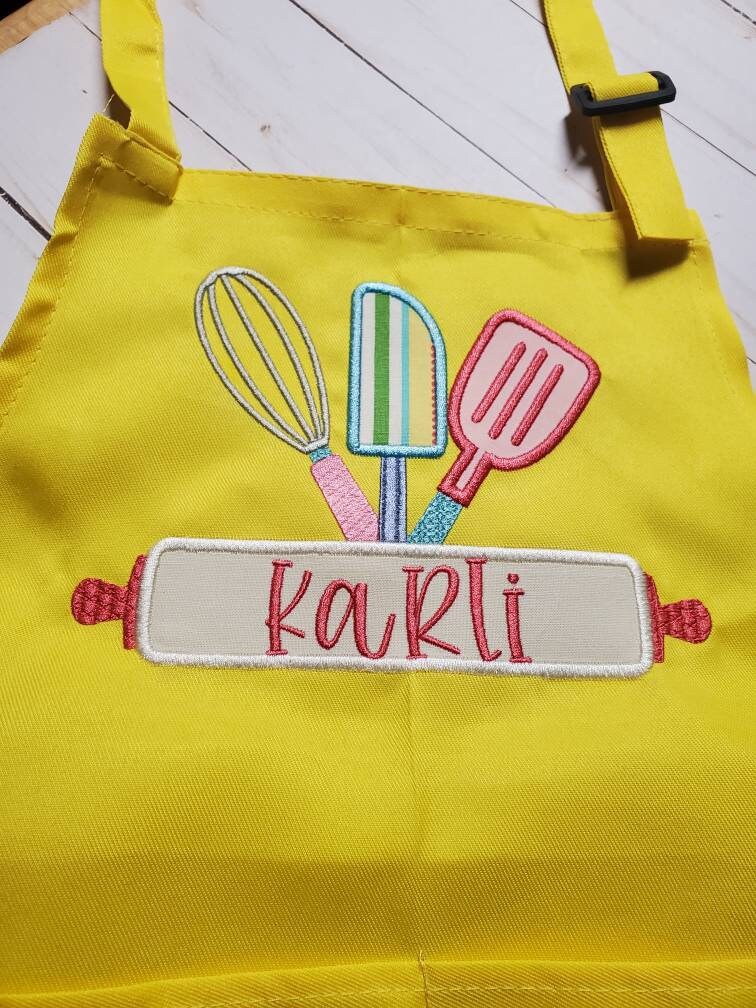 Personalized Kids Aprons/embroidered Kids Aprons/chef Aprons - Etsy