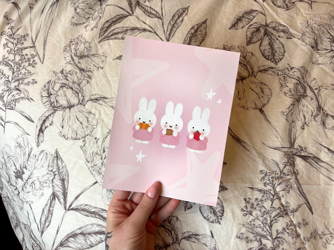 Miffy Breakfast Wall Art, Miffy Print, Pink Poster - Etsy