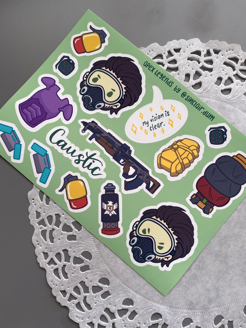 Apex Legends Caustic Sticker Sheet - Etsy
