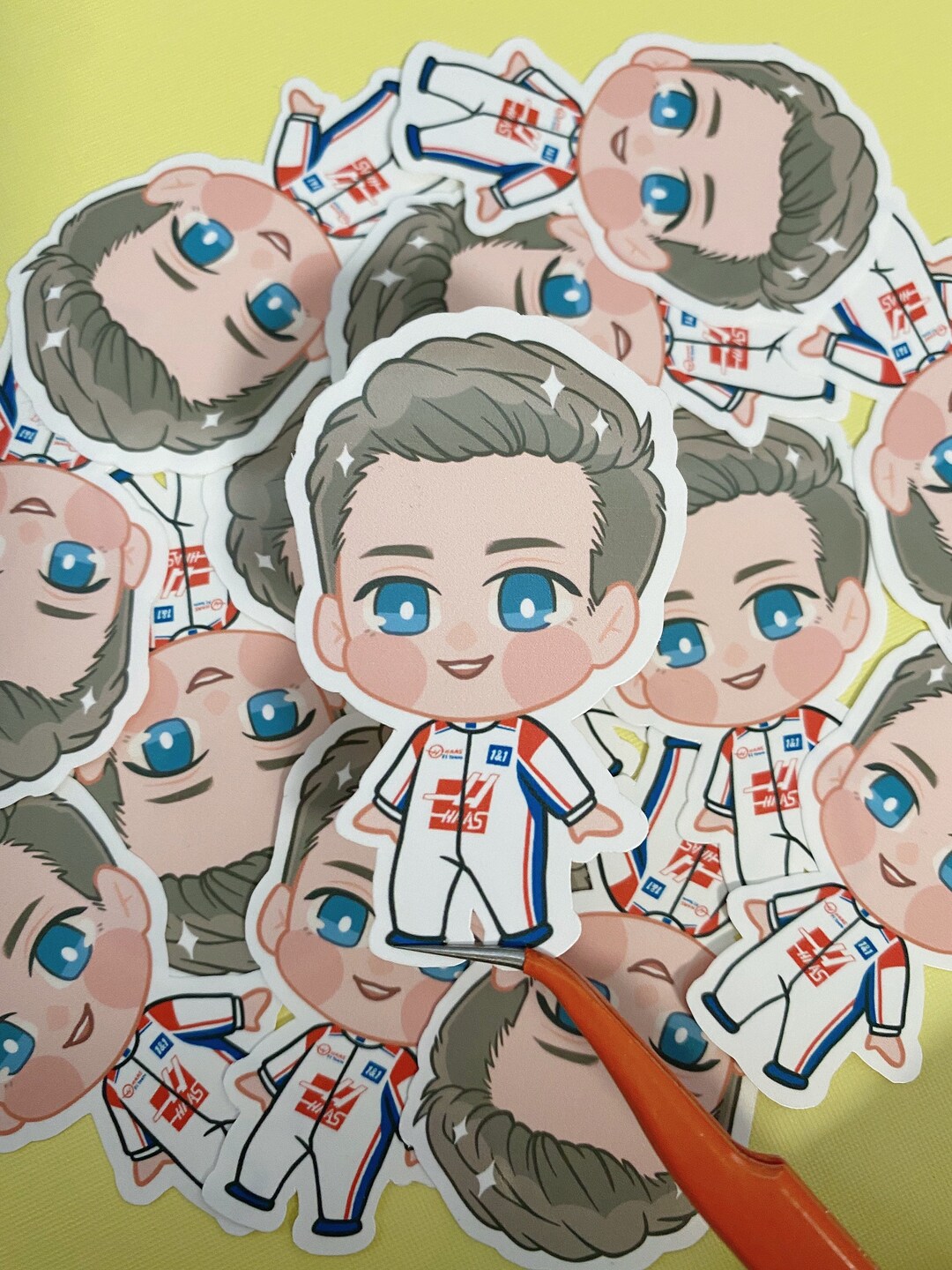 F1 Mick Schumacher Cute Vinyl Sticker - Etsy