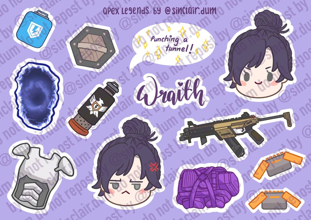 Apex Legends Wraith Sticker Sheet - Etsy