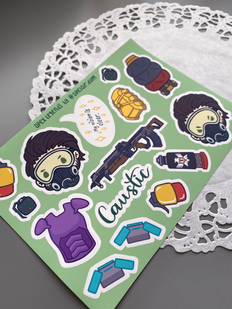 Apex Legends Caustic Sticker Sheet - Etsy