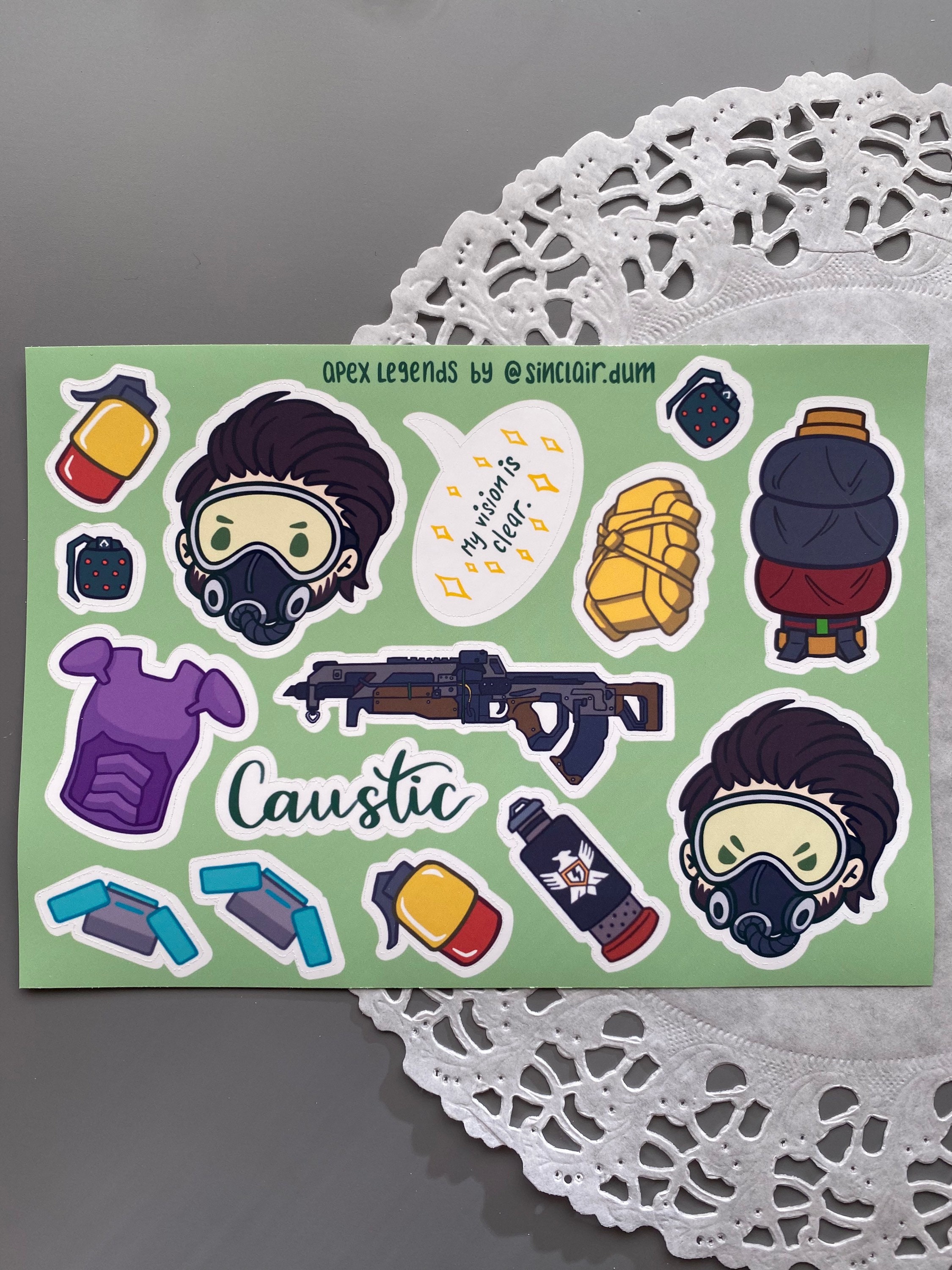 Apex Legends Caustic Sticker Sheet - Etsy