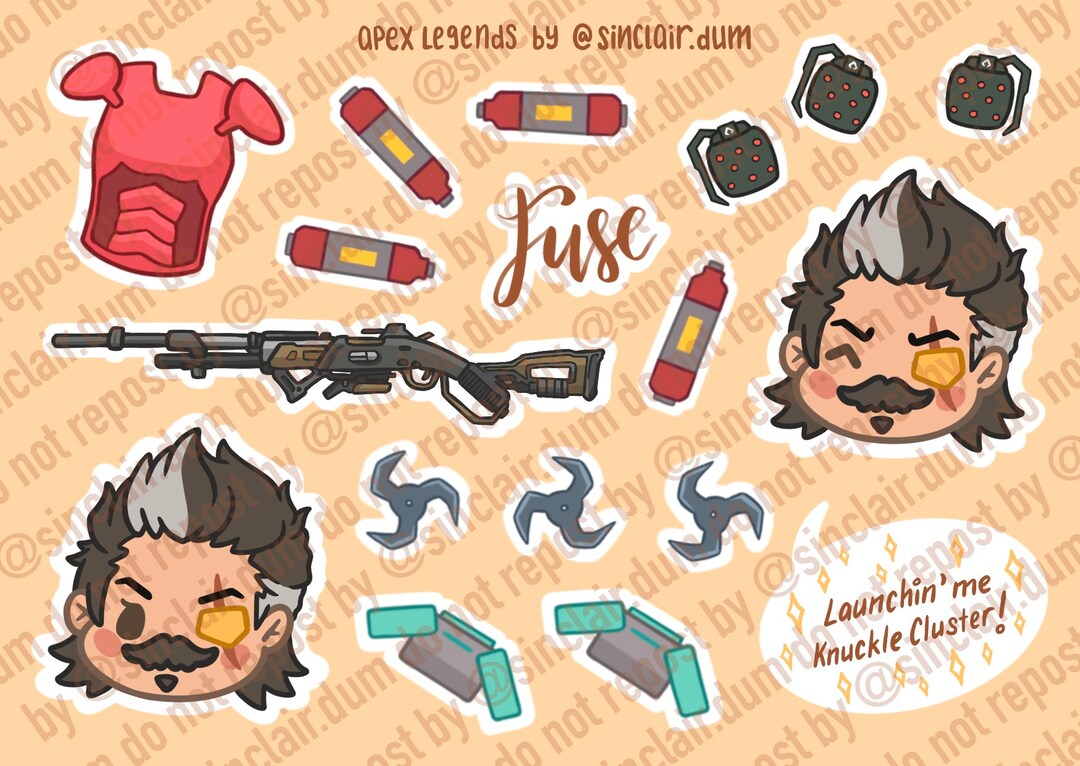 Apex Legends Fuse Sticker Sheet - Etsy Österreich