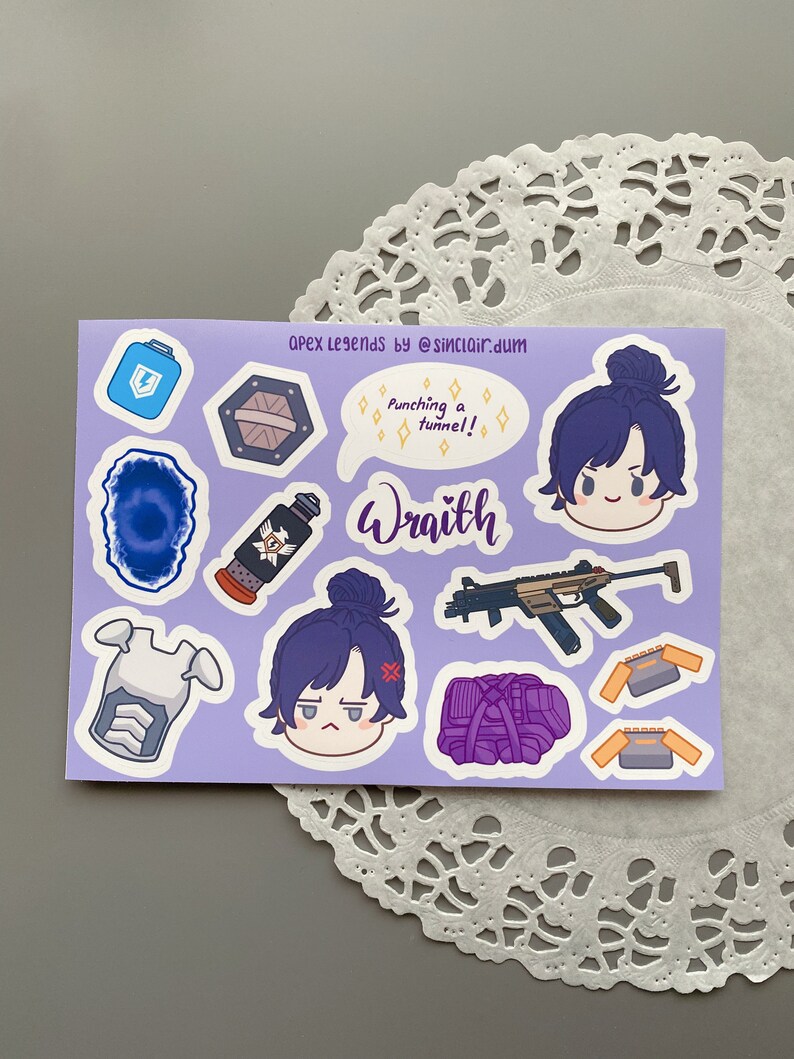 Apex Legends Wraith Sticker Sheet | Etsy