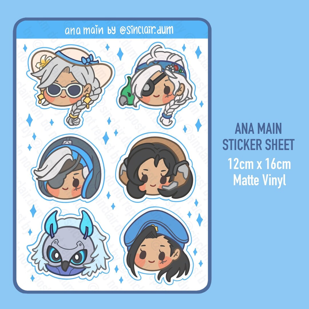 OW Ana Main Sticker Sheet - Etsy