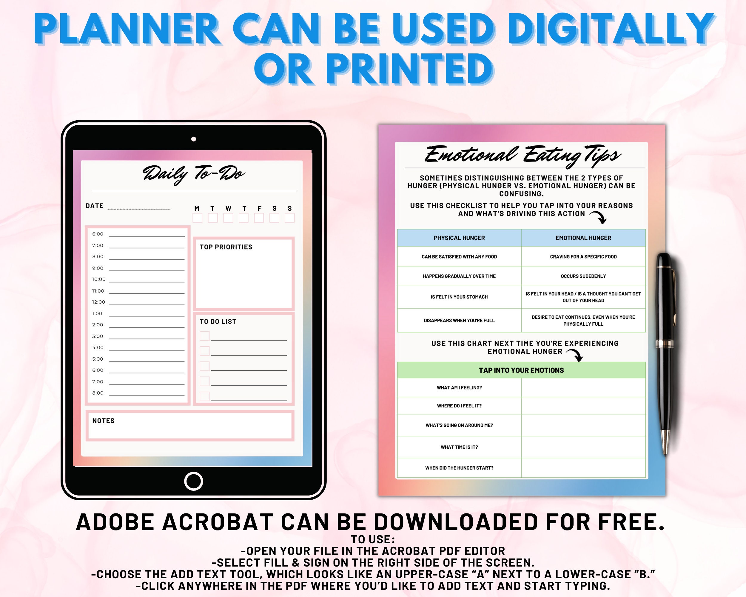 Digital Weightloss Journal, Printable Weightloss Tracker, Digital ...