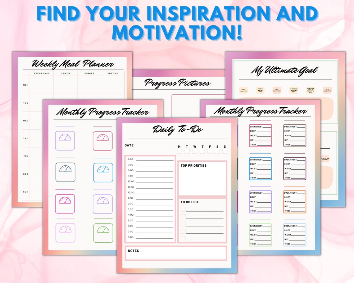Digital Weightloss Journal, Printable Weightloss Tracker, Digital ...