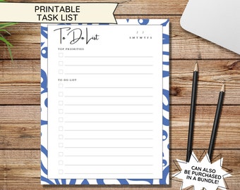 Printable to Do List | Task List | Productivity Planner | Daily to Do ...