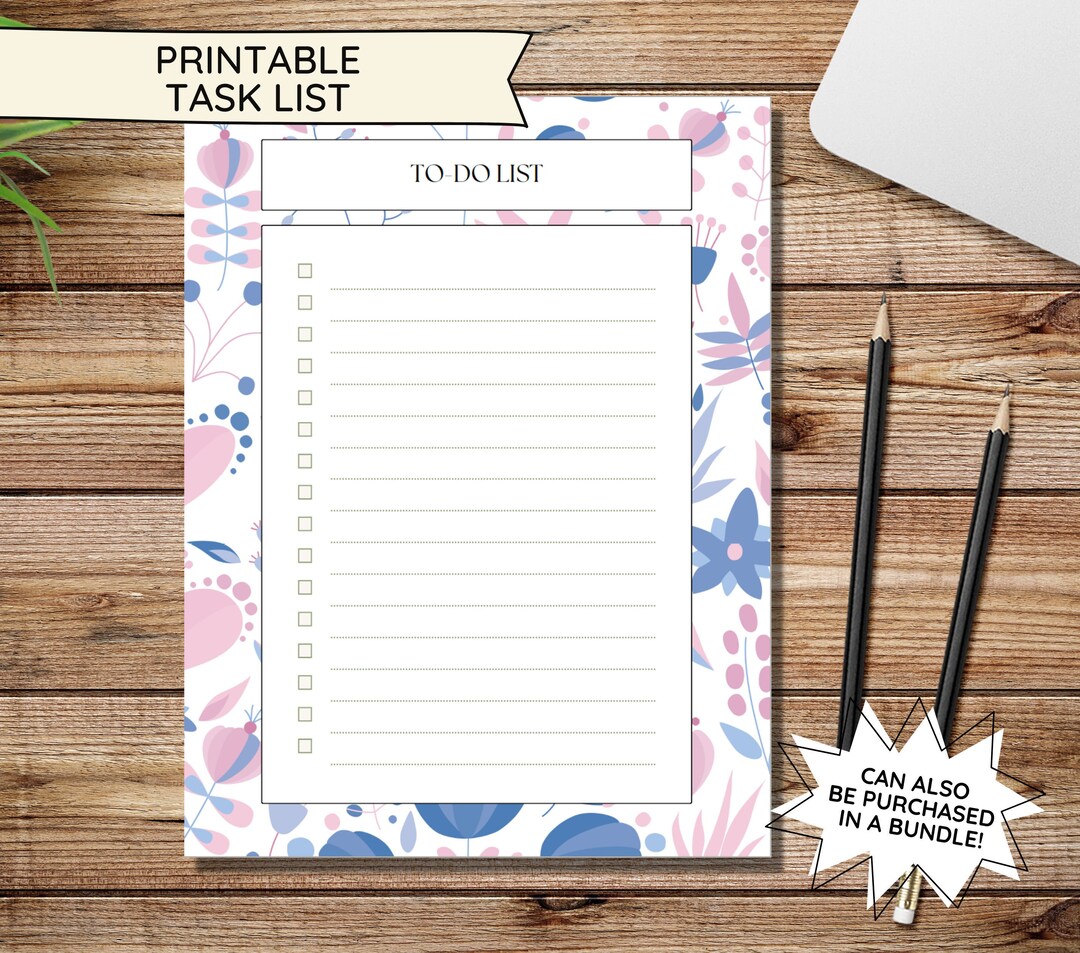 Printable to Do List | Task List | Productivity Planner | Daily to Do ...