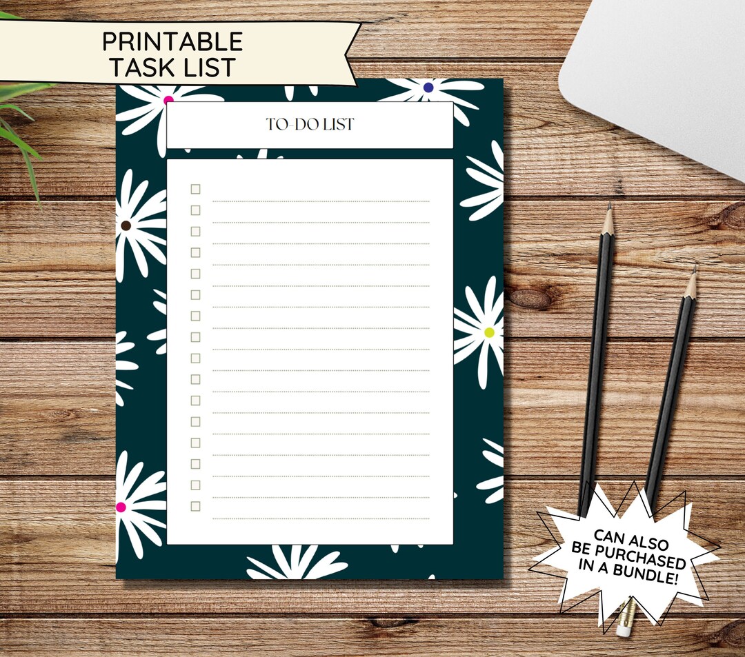 Printable to Do List | Task List | Productivity Planner | Daily to Do ...