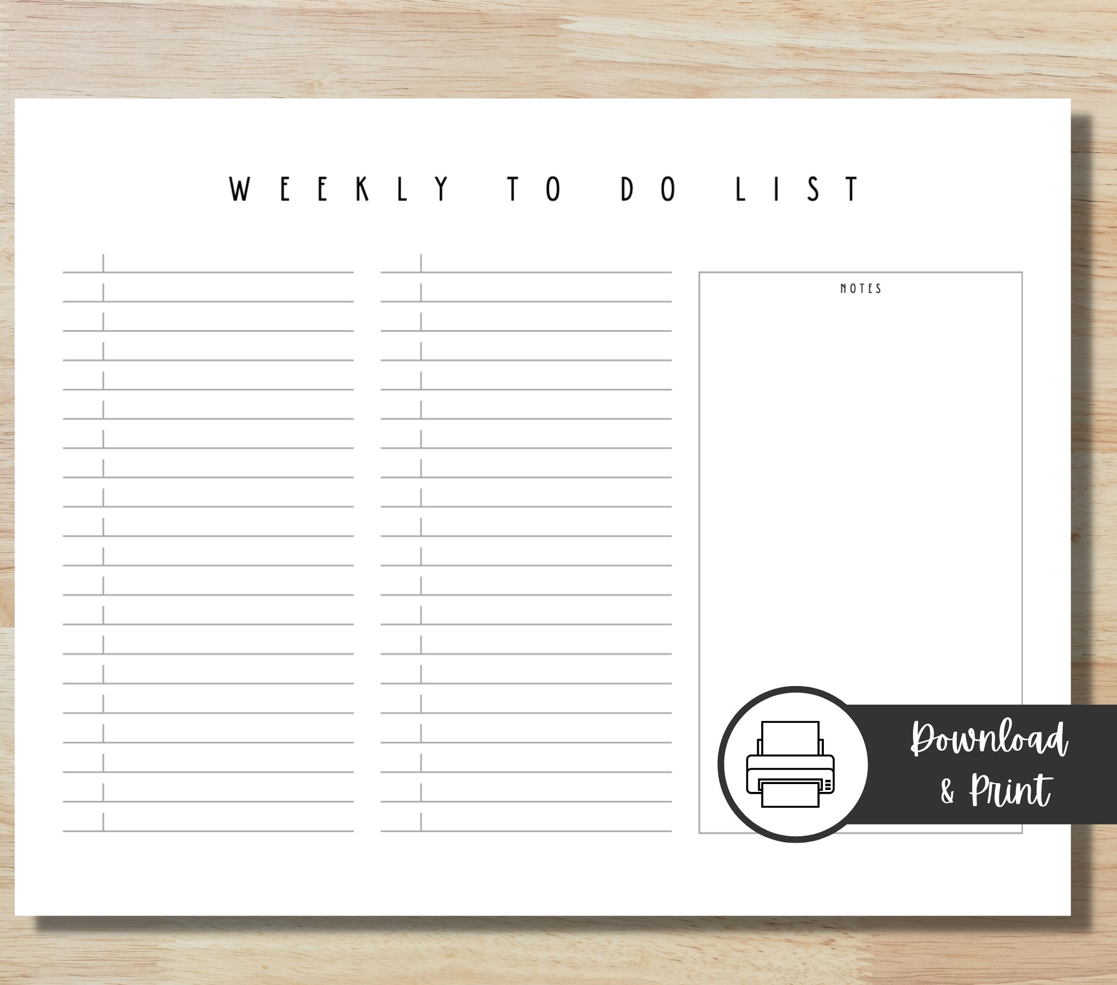 Printable Planner Weekly Planner Printable Weekly Calendar Calendar ...