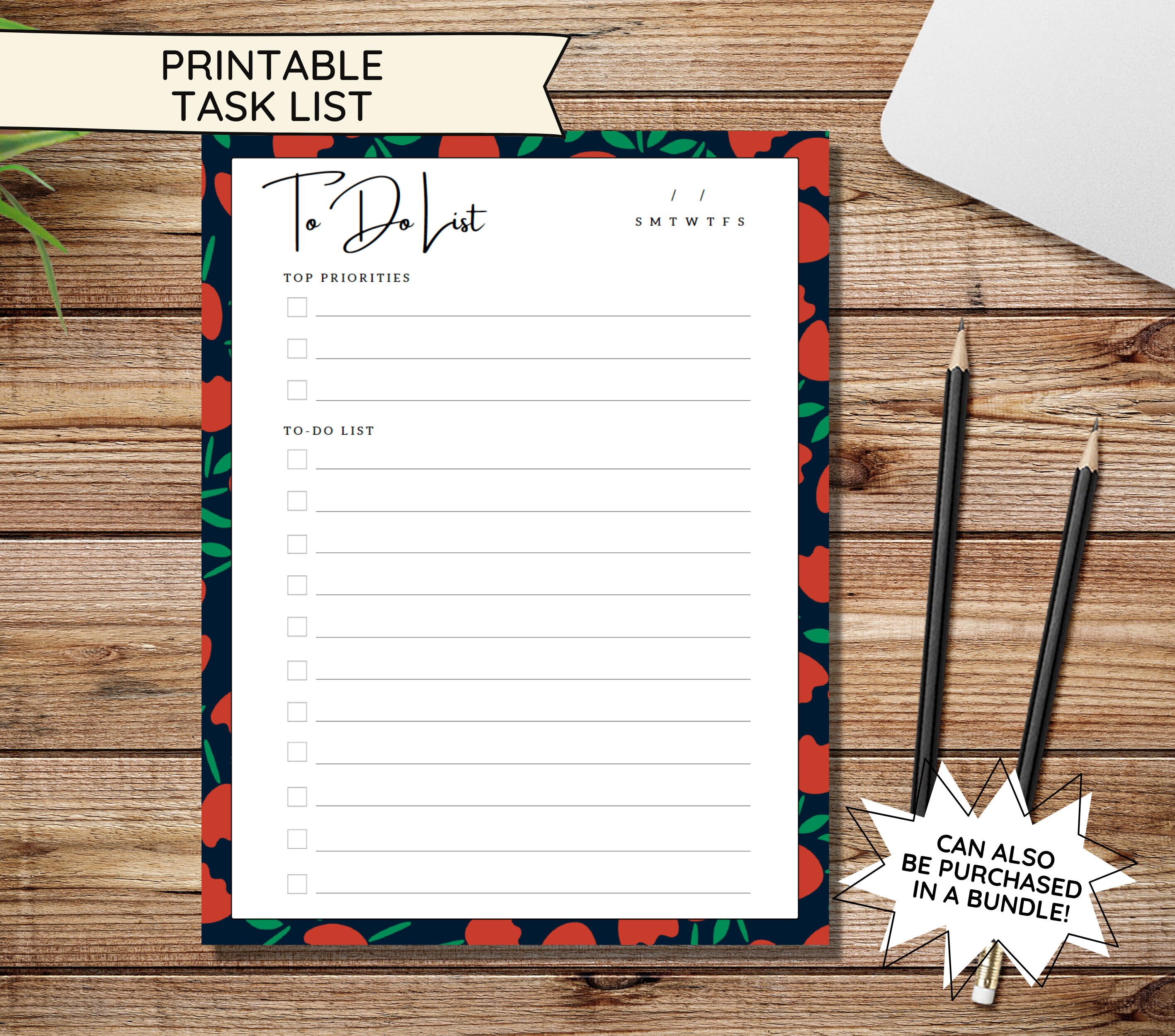 Printable to Do List | Task List | Productivity Planner | Daily to Do ...