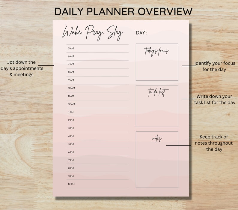 Daily Planner Printable | Today’s Priorities | Planner Insert ...