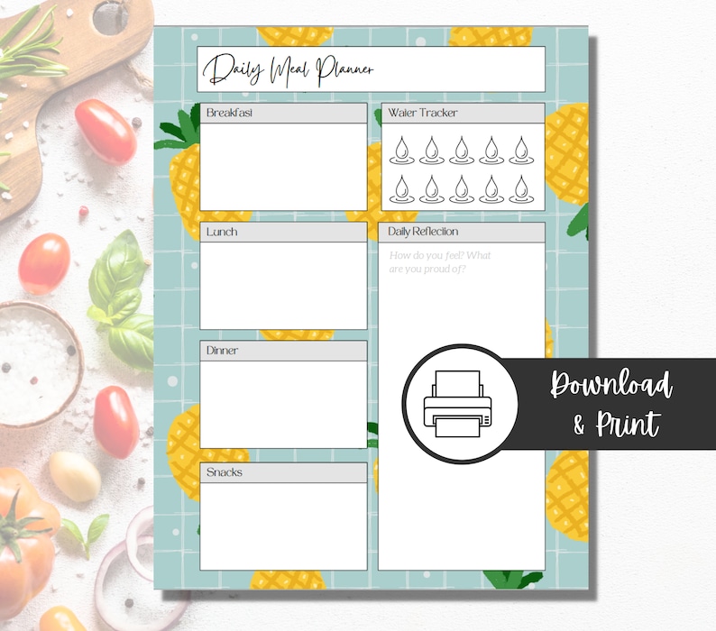 Printable Meal Plan | Undated Meal Plan, Meal Plan Template, Instant ...